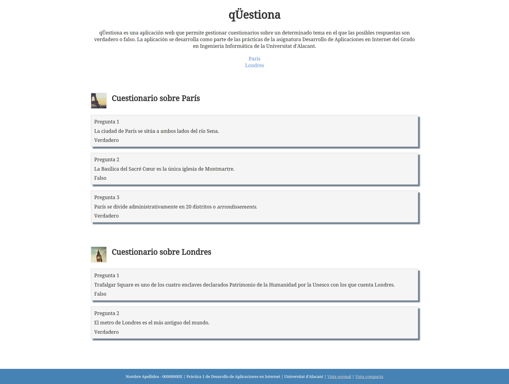 9. Enunciados de las prácticas — documentación de Desarrollo de Aplicaciones en Internet